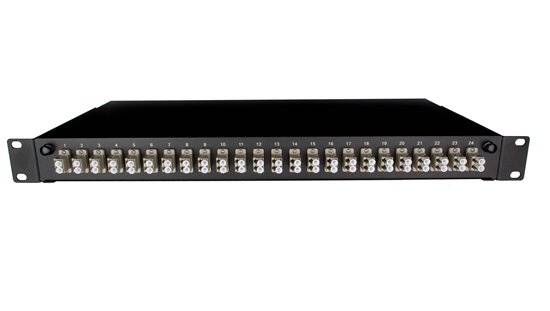Comm-Store.co.uk - 1U 19" LC FRONT SLIDING PATCH PANEL LOADED WITH 24 ...